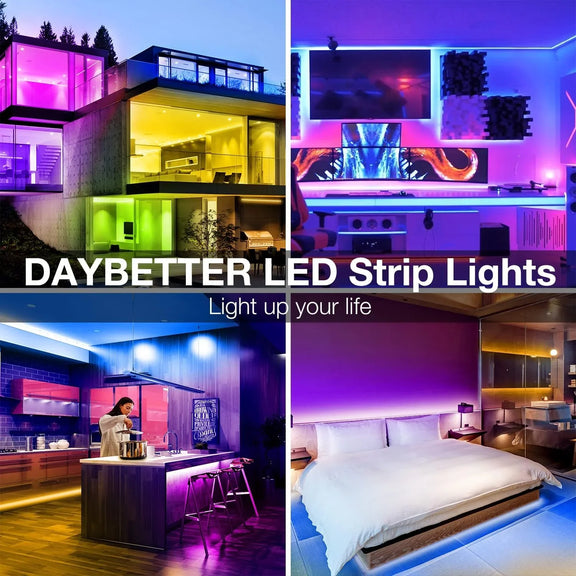 DAYBETTER 100ft LED Strip Lights, Smart App Control, RGB Music Sync ...